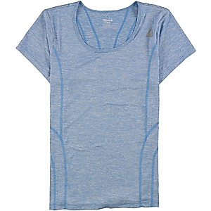 Reebok Womens Two Tone Basic T-Shirt, Blue, Small