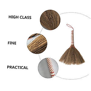 Ipetboom 1pc Hand-Knitted Small Broom Hand Whisk Sweeper for Hamster Hand Woven Broom Hamster Cage Cleaning Tool Desktop Cleaning Broom Pet Hair Cleaning Broom Dust Miscanthus Tassel Mini