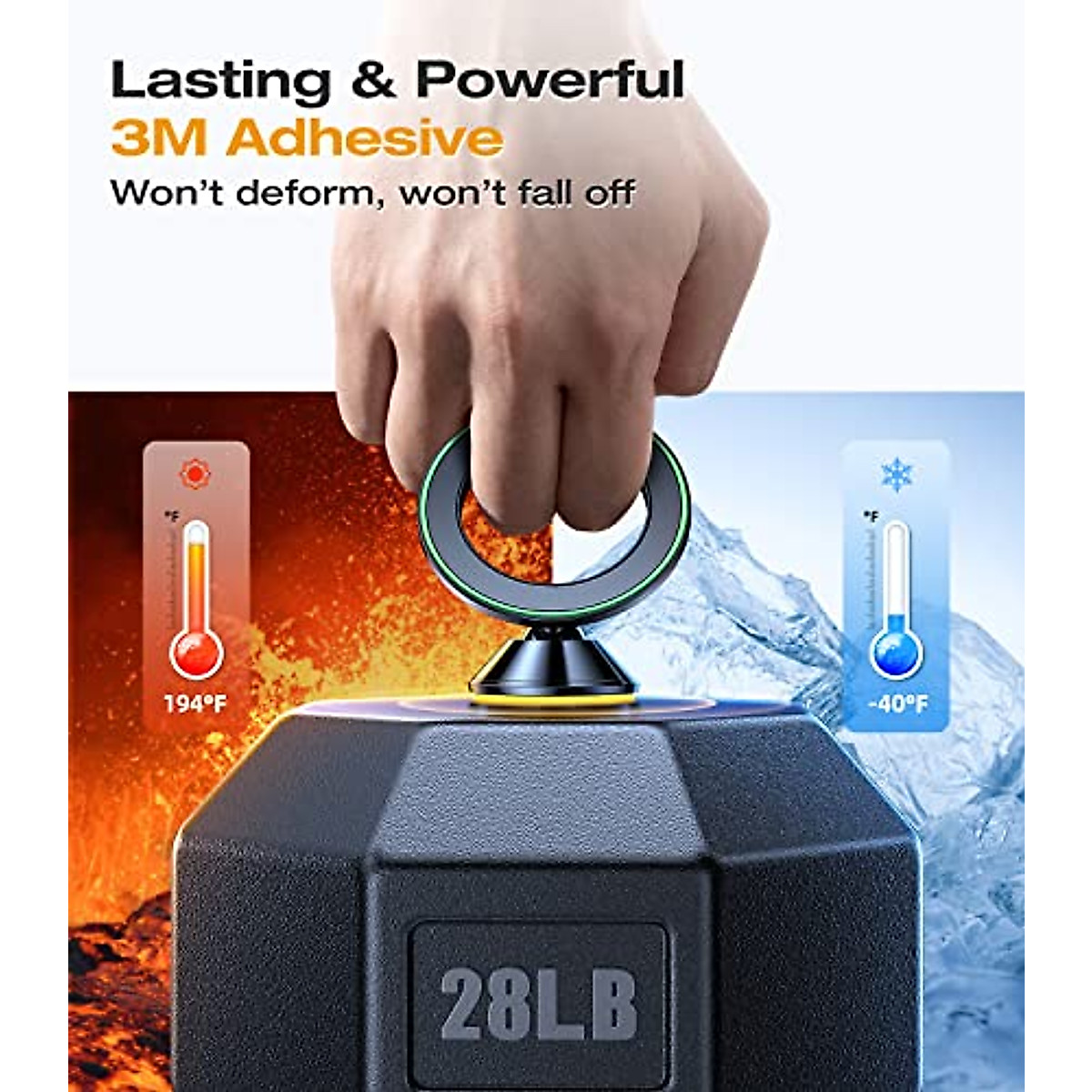 VICSEED for MagSafe Car Mount [20 Strongest Magnets] Magnetic Phone Holder for Car Dash [Not Drop 3M Adhesive] All-Metal Phone Mount for Car Dashboard Fit All Mobile iPhone 14 13 12 Pro Max Plus etc.