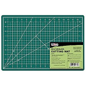 US Art Supply 12" x 18" Green/Black Professional Self Healing 5-Ply Double Sided Durable Non-Slip Cutting Mat Great for Scrapbooking, Quilting, Sewing and all Arts & Crafts Projects