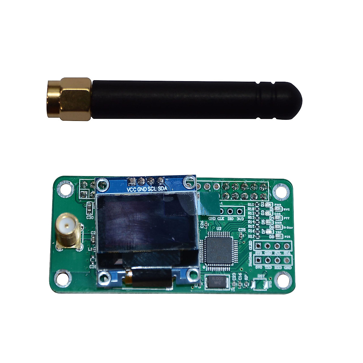 MMDVM Hotspot Board + OLED + Antenna,Digital Radio Gateway Hotspot,Support UHF VHF Support P25 DMR YSF DSTAR for Raspberry Pi-Zero W, Pi 3， Simplex Parts
