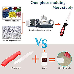 Cerahome Ceramic knife Super Sharp 4-inch Utility Knife Fruit Paring Knife Set with Sheath, Kitchen knives Sets for Cutting Boneless meats, Sashimi, Fruits and Vegetables (Red+Green)