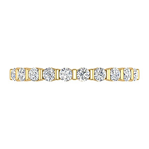 14K Yellow Gold Channel Set Diamond Wedding Band Ring (1/2 Carat) (Ring Size 8.25)