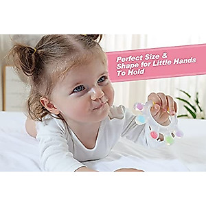 Haakaa Large-Palm Baby Teething Toys, Food Grade Silicone Teethers for Babies 0-6 Months/6-12 Months, BPA Free Teething Relief Baby Chew Toys