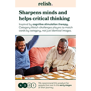 Relish Category Snap - Matching Card Game, Dementia Activities for Seniors, Alzheimer's Products