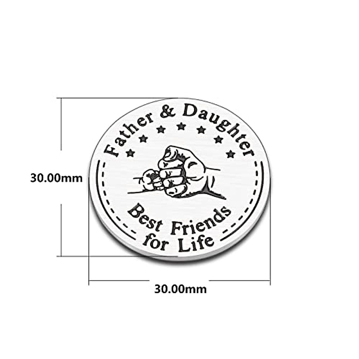 Dad Gifts from Daughter Valentines Day Gifts for Daddy Pocket Hug Token Father Gifts Presents for New Dad Father to Be Stepdad Stepfather Husband Birthday Gifts