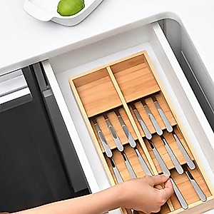 Spirack Silverware Organizer-Utensil Organizer for Kitchen Drawers, silverware tray for drawer for Flatware & Utensil Storage with Anti-Slip Pads and Deep Compartments - Cutlery Organizer