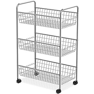 3 Tier Kitchen Island Cart on Wheels Sliding Sink Organizer Rolling Stand Racks