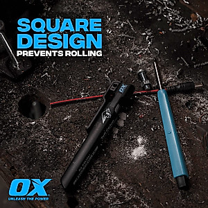 OX Tools Pro Tuff Carbon Marking Pencil Value Pack | 4 Leads Included & Pencil Holder with Sharpener