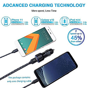 Car Charger for Samsung Galaxy A21 A11 A51 A20 A01 A10E A9 A50 A71 A12 A32 A52 A14 A13 A53 S23 S22 S21 S20 Ultra S10 S9 Note 20,LG Stylo 6/5,Pixel 7 6 5,Car Charger Adapter,Type C Fast Charging Cable