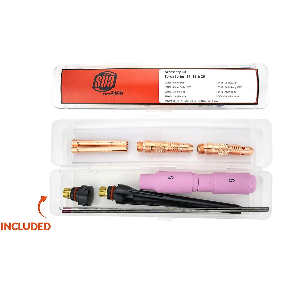 26F Series - 200 Amp - Air Cooled - Flexible Head TIG Torch - 25 feet 1-Piece SÜA®Flex Cable - INLINE Gas Dinse 35-70 Connector - (Welders with Gas Solenoid)