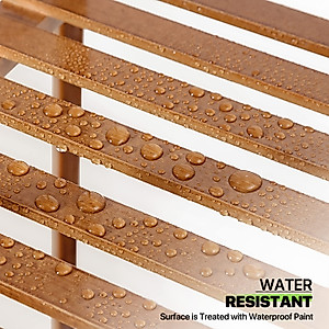 Magshion 3-Tier Bamboo Plant Stand, 39 Inch Height Tall Plant Shelf for Indoor/Outdoor, Rustic Flower Pot Holder for Balcony, Patio, Corner