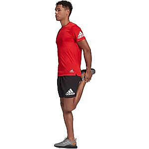 adidas Men's Run It Shorts, Black (Logo), Large