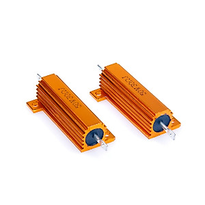 LM YN 50 Watt 30 Ohm 5% Wirewound Resistor Electronic Aluminium Shell Resistors Gold (Pack of 2)