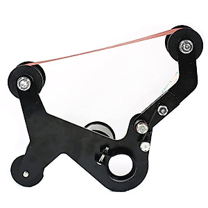 Belt Sander Adapter for Angle Grinder, Pipe or Tube Sanding Attachment, US 5/8-11 Thread, 1.68" Maximum Shield Mount, Professional Polishing Tool for Rust Removal, Woodworking (20-40mm Belt)