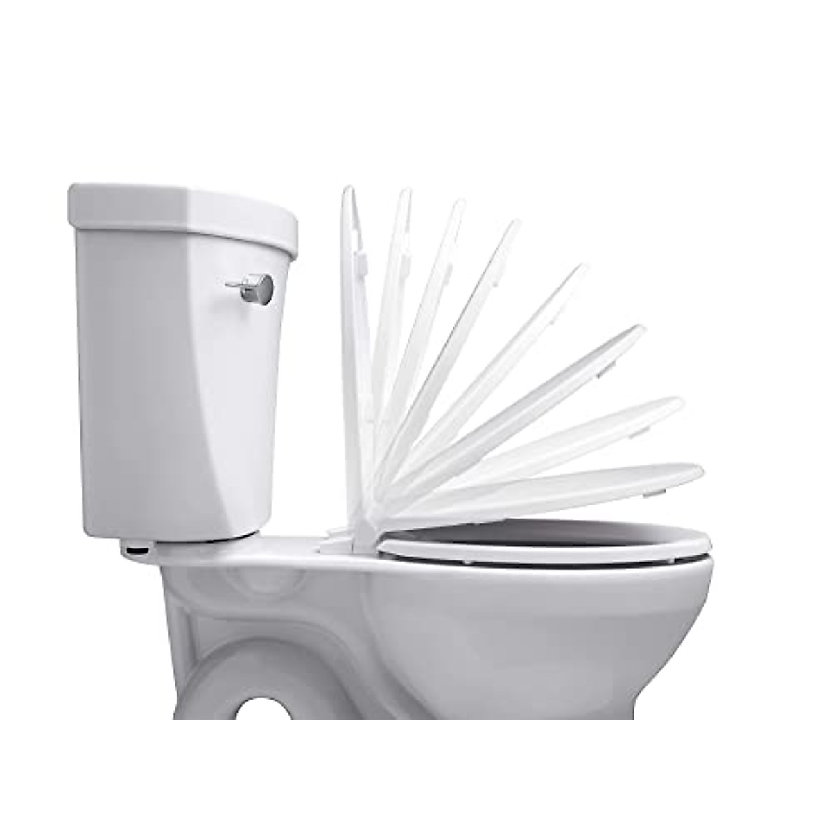 KOHLER Stonewood® Quiet-Close™ Round-front, Slow-Close, Wood, White toilet seat, K-20467-0, White