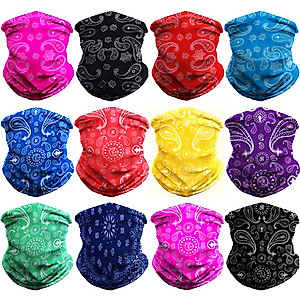 WONBURY Neck Gaiter Balaclava Headwear Headwrap for Women Men Cycling Fishing Climbing， Paisley