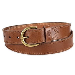 Dickies Women's Casual Double Stitch Belt, Cognac Solid, Medium