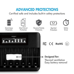 Tenergy 24 Pack 1.2V AA and AA and AAA NiMH Batteries, 12xAA and 12xAAA Batteries Ideal for Everyday Household Electronics