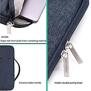Aucase 13-13.3 Inch Laptop Sleeve with Handle, Water Repellent and Shock Resistant Soft Padded Case with Pocket and Accessories Pouch, Compatible with MacBook Pro Air 13, Surface Laptop 13, Chromebook