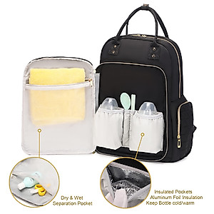 Homfu Diaper Bag Backpack Black Newborn Baby Registry Research Essentials