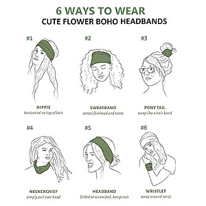 GORTIN Extra Wide Headbands for Women Boho Knotted Turban Head Wraps Stretchy African Head Band Motorcycle Headband Hair Accessories for Women Pack of 3