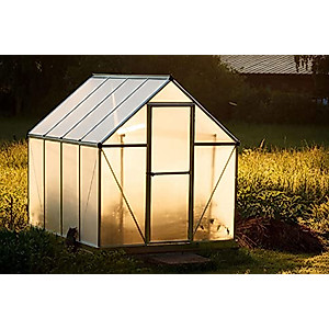 (Pack of 6) 24" x 48" 8mm Clear Twin Wall Polycarbonate Panels, Cold-Flexible, Clear, Strong Impact and Shatterproof - All-Weather Outdoor Garden and Greenhouse Covering…