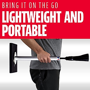 Franklin Sports Portable Batting Tee - Industrial Grade Adjustable Baseball and Softball Hitting Tee - Weighted Base For Stability - Portable Tee For Practice Anywhere