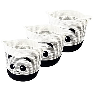 Storage Basket Bins Woven Baskets 3 Pack for Storage Woven Baskets 11.8in*11.8in for Organizing Living Room, Bedroom toys clothes towels books