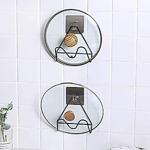 XJJZS Cabinet Door/Wall Mount Pot Lid Organizer Rack,Kitchen Supplies Storage Shelf Rack Drainer Organizer Utensils Holder Black