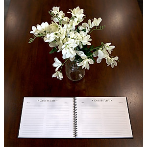 Iconikal Hardcover 1,260 Name Guestbook, Charcoal, 10 x 8 inches Record Guests Names Address Contact Information from Special Occasions