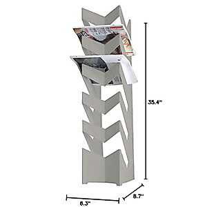 News Magazine Holder Finish: Silver