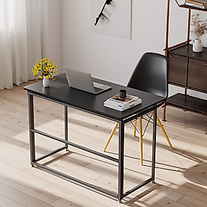 Eureka Ergonomic 43.2 inch Folding Computer Desk, Foldable Table, No Assembly for Home Office Writing PC Study, Portable, Adjustable, Black