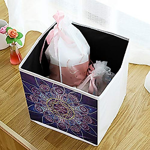 Storage Cubes with Diamond Painting, Organizer Container Folding Storage Box 5D DIY Diamond Painting Kits Art Craft for Desktop Toys Sundries Pantry Closet, Toys, Bedroom Organizer