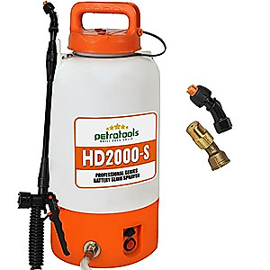 PetraTools Battery Powered Sprayer, Electric Sprayers in Lawn and Garden with Easy-to-Carry Strap, Weed Sprayer, Electric Sprayer & Yard Sprayer with Ultra Long-Lasting Battery Life (2 Gallons)
