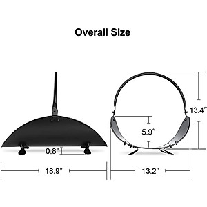 AMAGABELI GARDEN & HOME Fireplace Log Holder Indoor Firewood Carrier Metal Wood Rack Holder Tools Covers Fire Wood Basket Container Sets Ash Bucket
