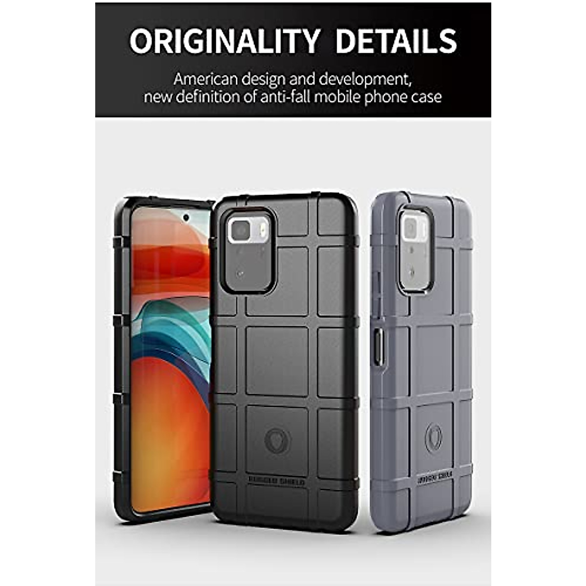 Ysnzaq for Xiaomi Redmi Note 10 Pro 5G (Not 4G) Rugged Slim Case with Heavy Duty Shockproof Military Grade Anti-Fall Anti-Scratch and Camera Lens Protector Cover for Xiaomi Poco X3 GT 5G HD Black