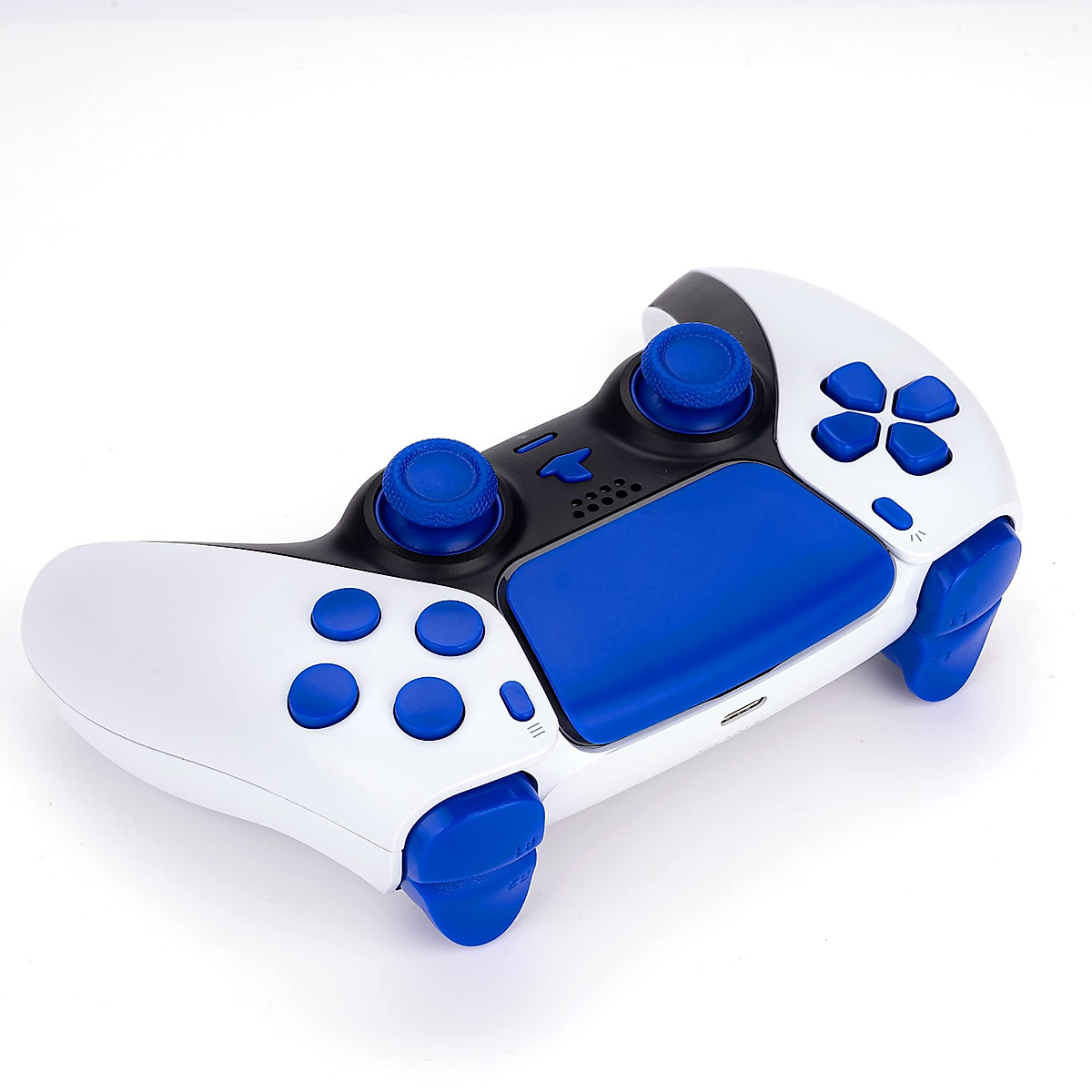 Z&Hveez Replacement Buttons Kit for PS5 Controller, D-pad & Action Buttons & L1 R1 L2 R2 Triggers & Faceplate Cover, Full Set Buttons with Repair Tools For DualSense Controller (Blue)