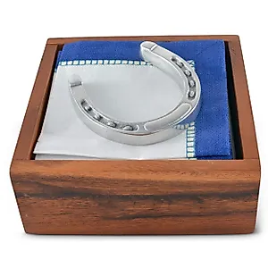 Arthur Court Horseshoe Equestrian Napkin Weigh for Paper Napkin, Documents on a Desk, Dinner and Picnic Tables - Outdoor or Office Use, Organization for Multiple Sizes - Durable Metal 3 inch Diameter