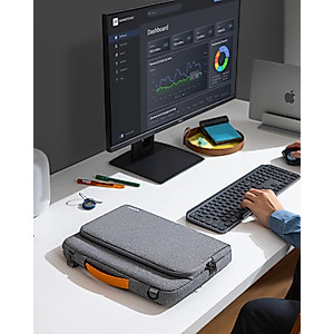 tomtoc 360 Protective Laptop Shoulder Bag for 13-inch 2025 MacBook Air M4/A3240, M3/A3113, M2/A2681, M1/A2337, MacBook Pro M2/A2686 M1/A2338, Water-Resistant Laptop Accessory Carrying Case Sleeve