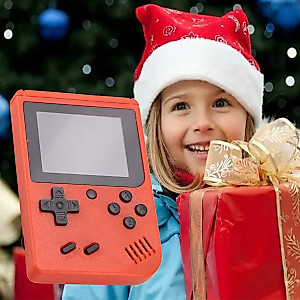 Handheld Games Retro Mini Video Games，Handheld Game Console with 400 Classical FC Games 2.8" Color Screen，Birthday for Boys Girls and Adults (Gameconsole-Red)