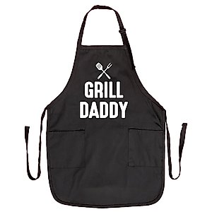 FamilyTeePrints Grill Daddy - Grill Apron - Funny Apron - Funny Grill Apron