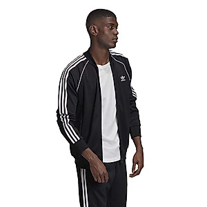 adidas Originals mens Adicolor Classics Primeblue SST Track Jacket Black/White X-Large