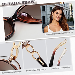 Sunier Sunglasses Womens Polarized Trendy Oversized Sun Glasses Fashion Ladies Shades 100% UV400 Protection Retro Designer Eyewear S85