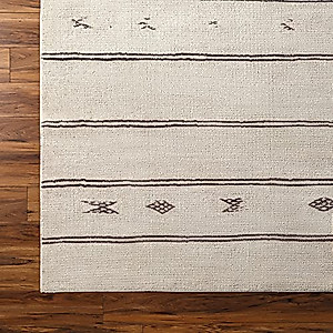 SURYA Becki Owens x Rivi Moroccan Area Rug, 7'10" x 10', Light Grey