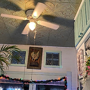 A La Maison Ceilings R02 Diamond Wreath Foam Glue-up Ceiling Tile (21.6 sq. ft./Case), Pack of 8, Antique Silver