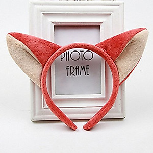 Elaine Room Headband Fox Ear Hairband Christmas Party Birthday Headwear (red fox)