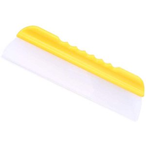 Forgrace 12 Inch Flexible Silicone Squeegee T-Bar Water Blade for Car or Home Glass Yellow Handle