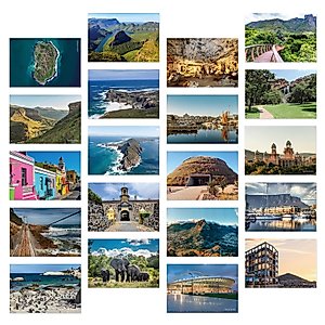 Dear Mapper Vintage South Africa Landscape Postcards Pack 20pc/Set Postcards from Around the World Greeting Cards for Business World Travel Postcard for Mailing Decor Gift