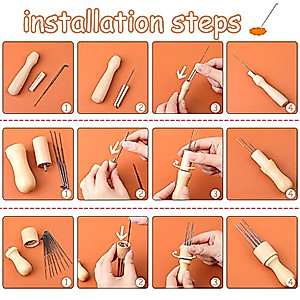 Mayboos 132 Pcs Needles Wool Felting Needles Supplies Felting Tools Needle Felting Tool with 3 Sizes Felting Needles for Beginner Professional